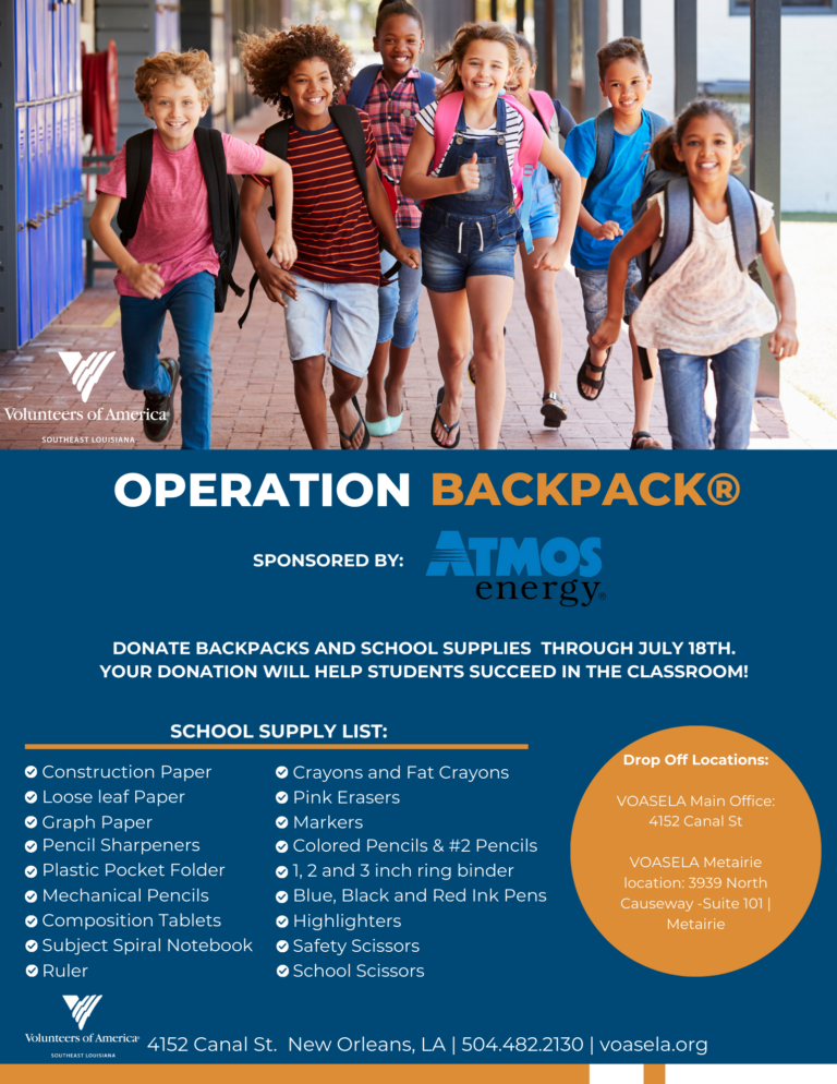 OPERATION BACKPACK® - Volunteers of America Southeast Louisiana